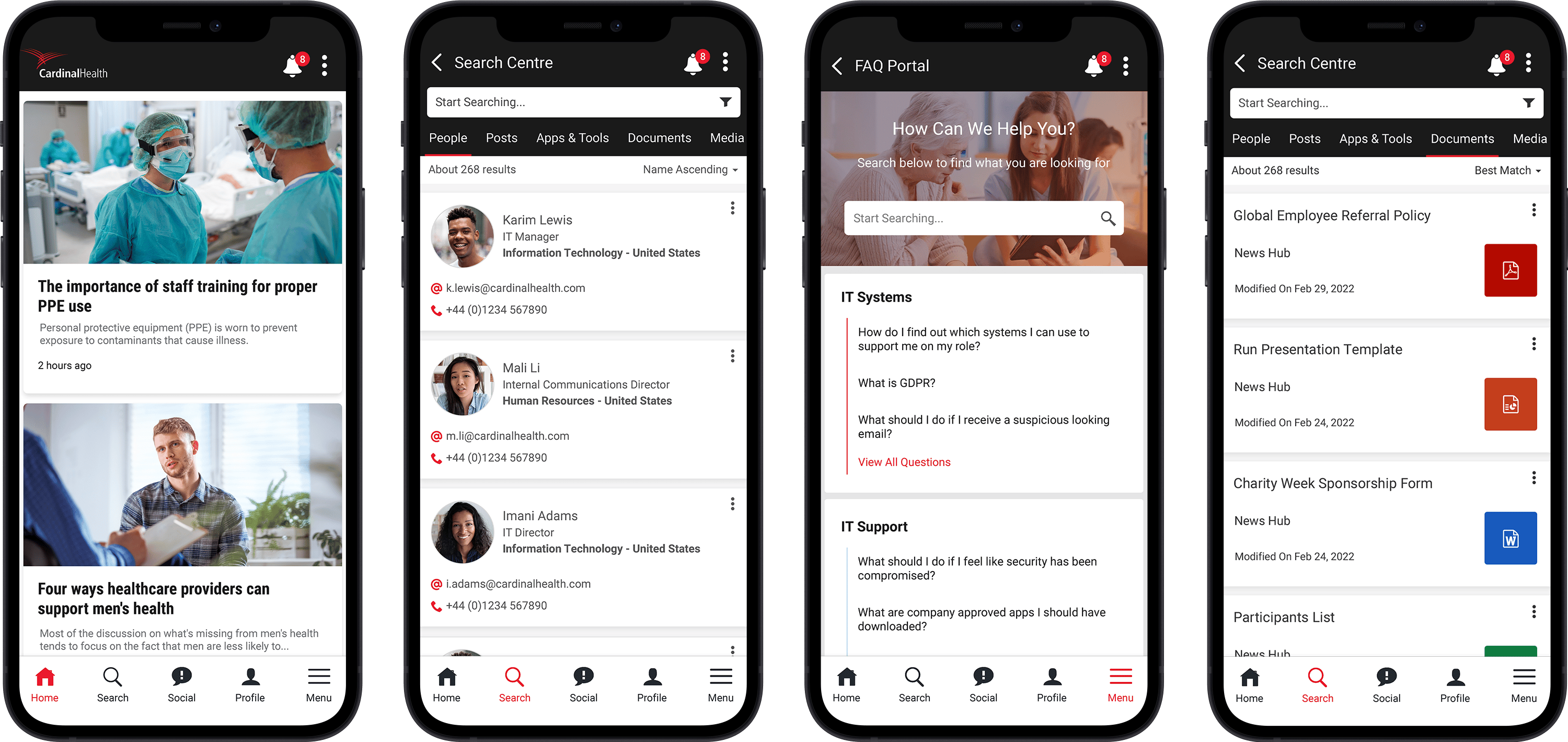 Cardinal Health. Powers healthcare efficiency with a Unily intranet.